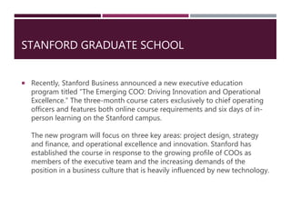 Stanford Graduate School Establishes New Executive Leadership Program | PPT