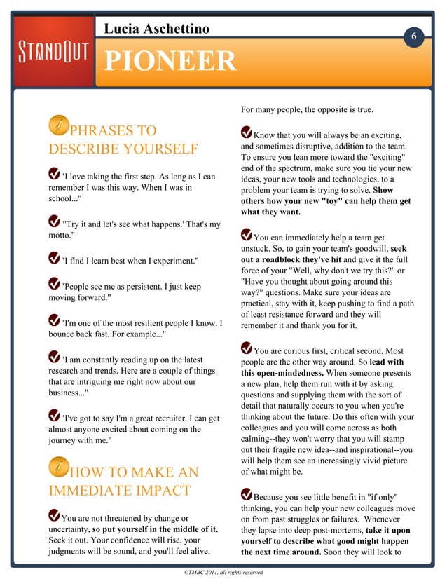 Aschettino Stand-out Assessment | PDF