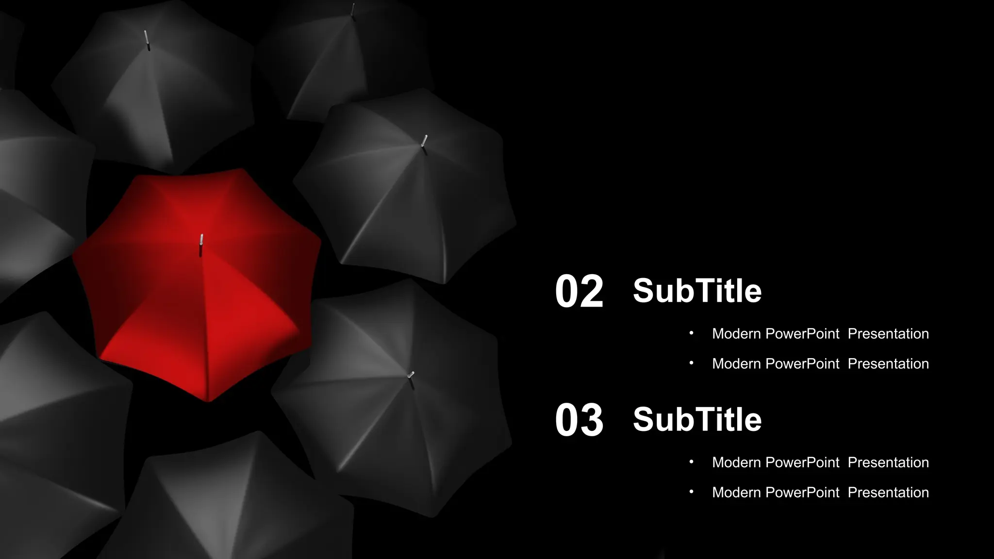 Stand Out Red Umbrella PowerPoint Templates.pptx