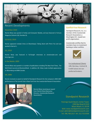 Standpoint presentation q1 _ 2011 | PDF