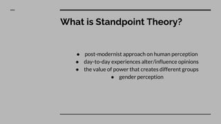 Public Relations Research Standpoint Theory | PPT