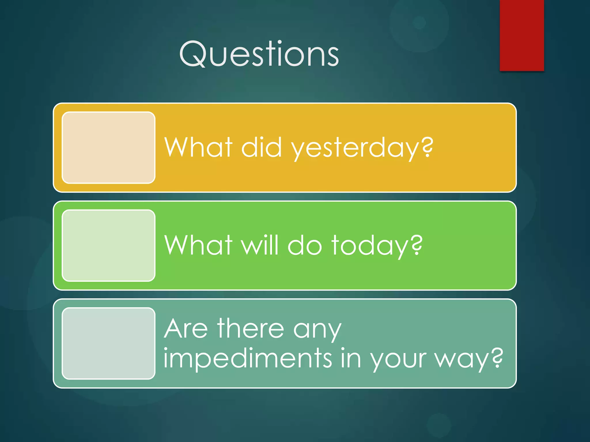 Agile Stand up meeting | PPTX