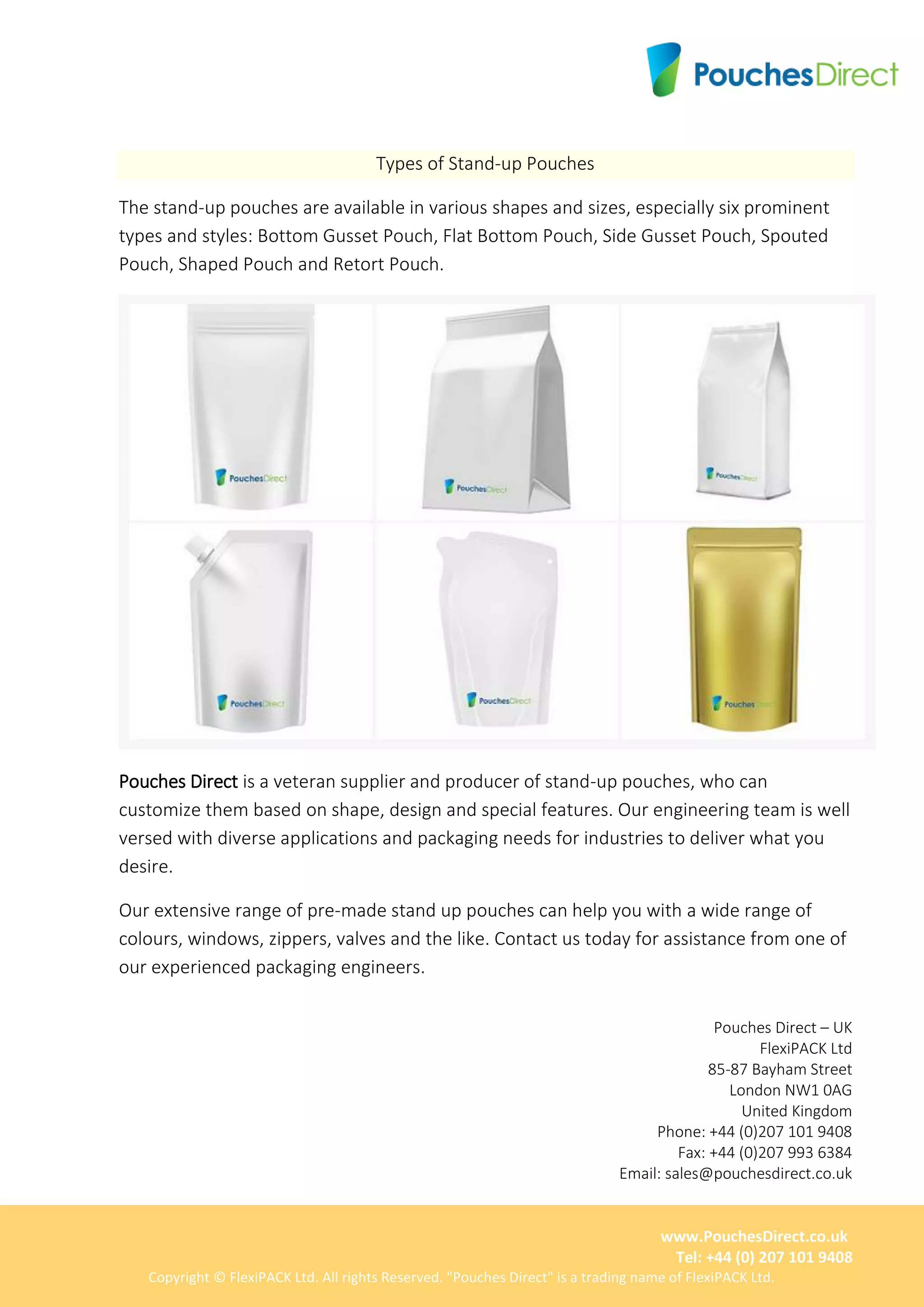 Stand Up Pouches | PDF