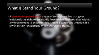 Stand Your Ground/Gun Control Presentation | PPTX