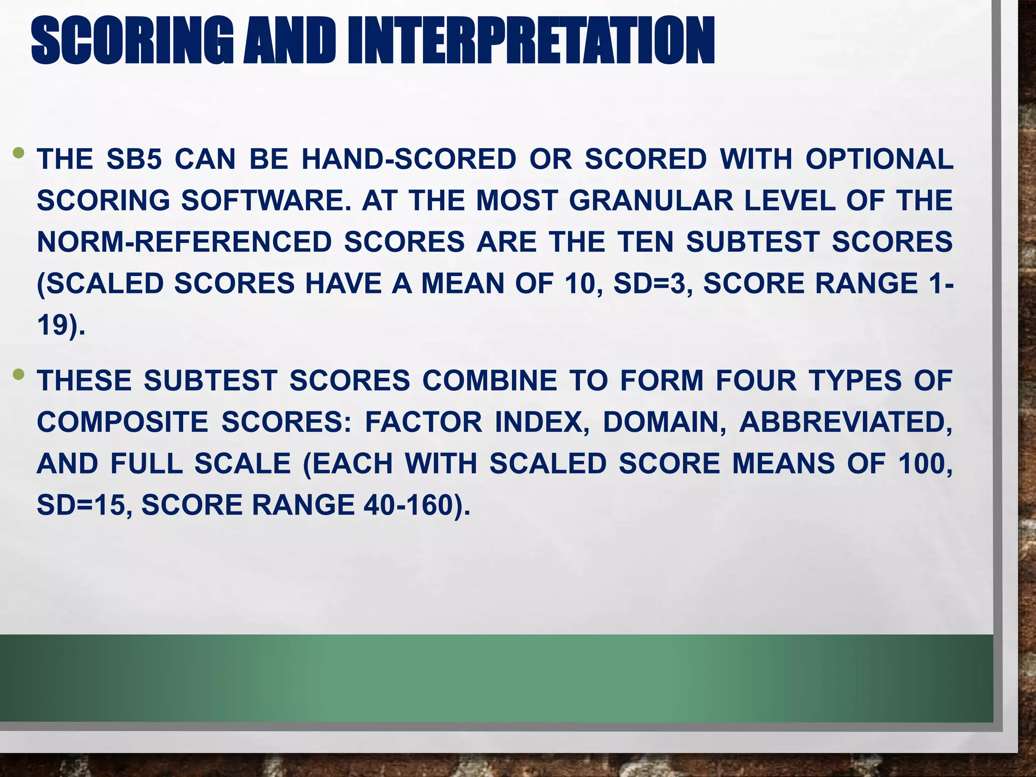 Stanford binet-5pptx (1) | PPTX