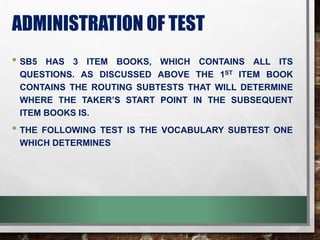 Stanford binet-5pptx (1) | PPTX