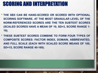 Stanford binet-5pptx (1) | PPTX