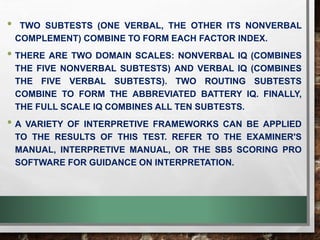 Stanford binet-5pptx (1) | PPTX