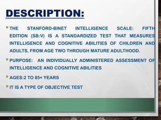 Stanford binet-5pptx (1) | PPT