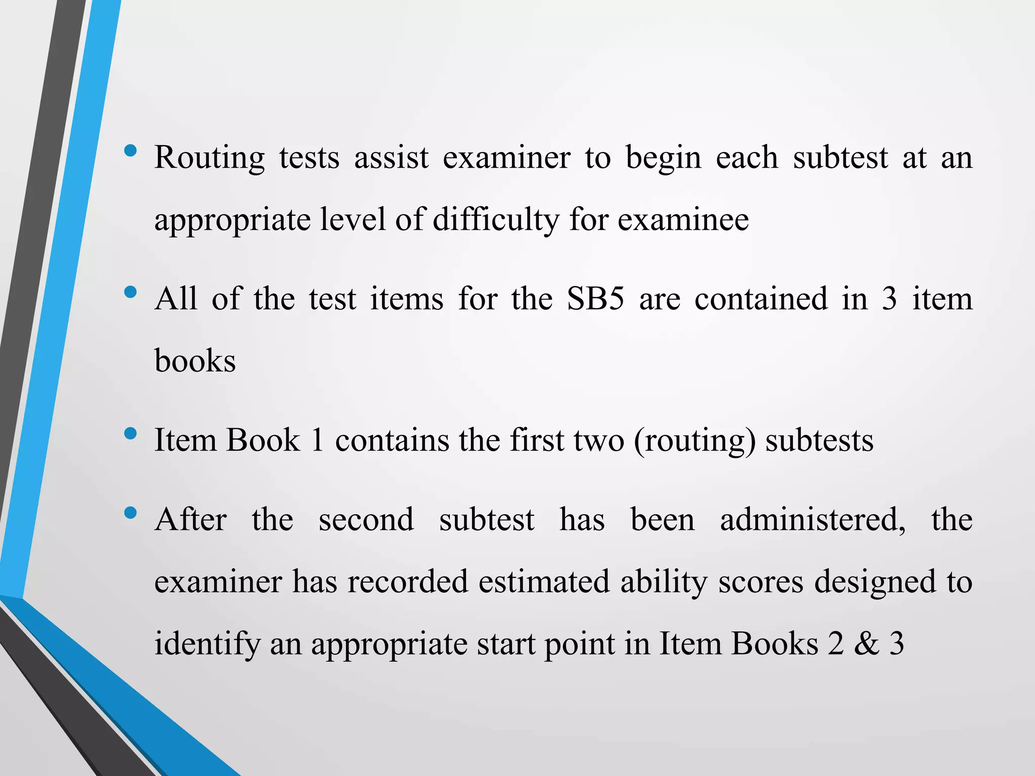 Stanford binet intelligence scale- fifth edition | PPTX