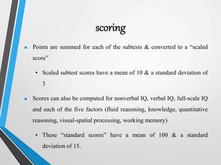 Stanford binet intelligence scale- fifth edition | PPTX