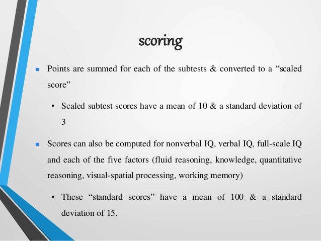 Stanford binet intelligence scale- fifth edition