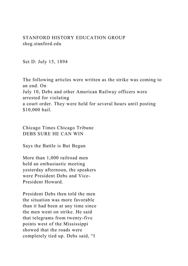 STANFORD HISTORY EDUCATION GROUP .docx