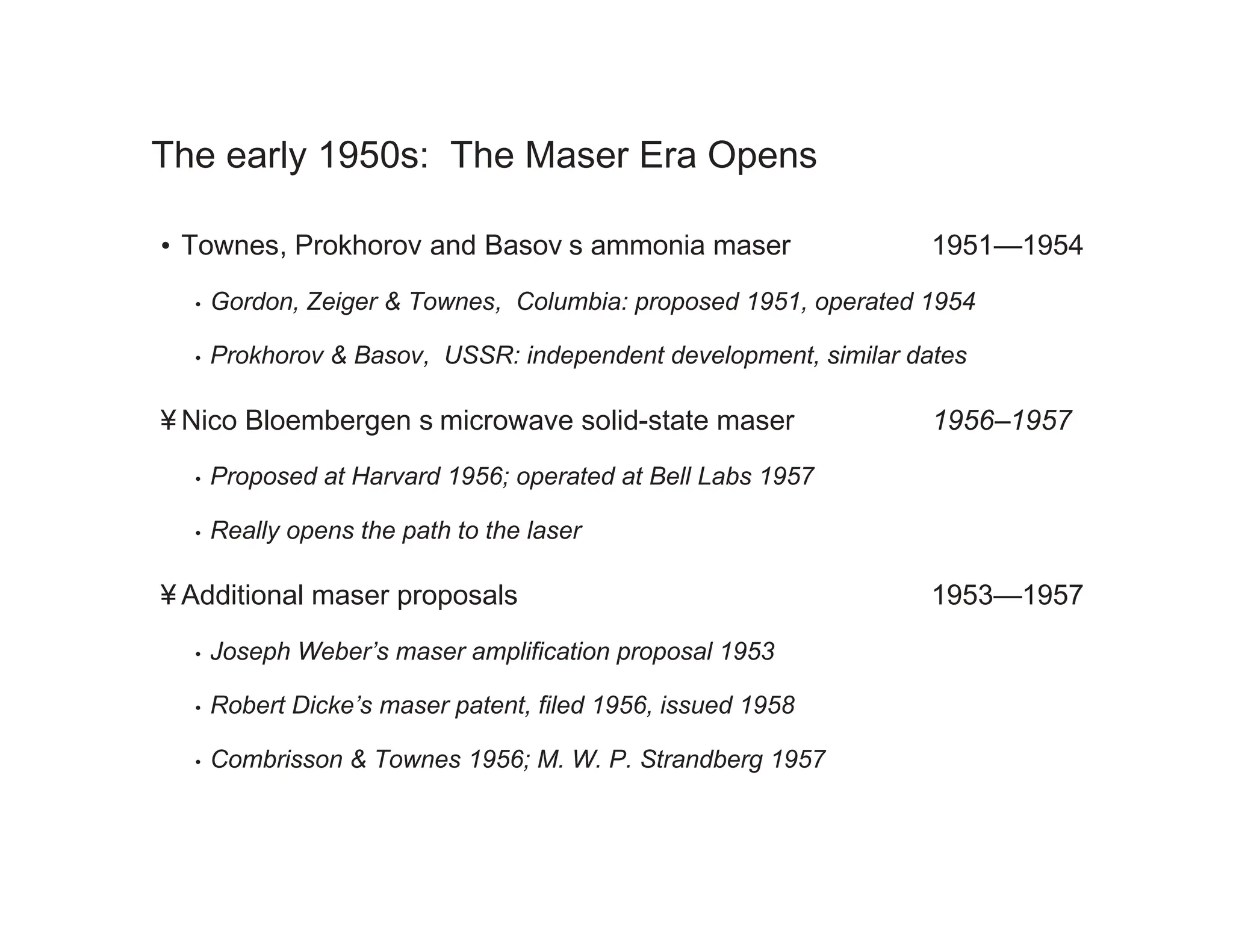 Laser Development History [Stanford laser history] | PDF