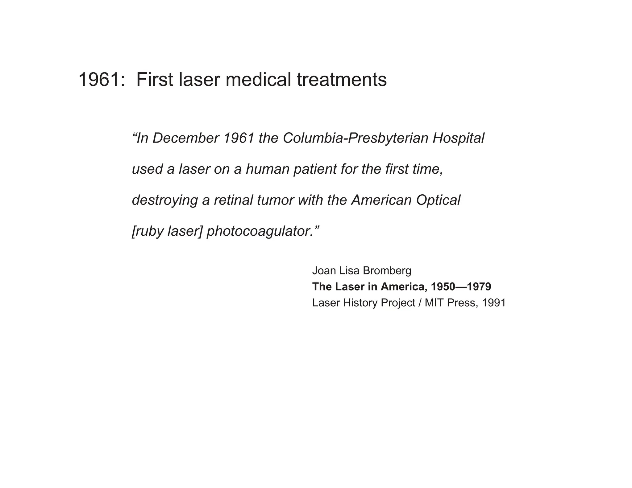 Laser Development History [Stanford laser history] | PDF