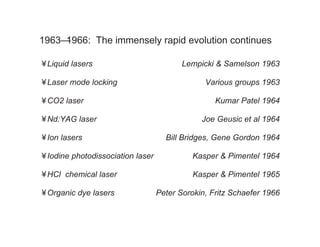 Laser Development History [Stanford laser history] | PDF