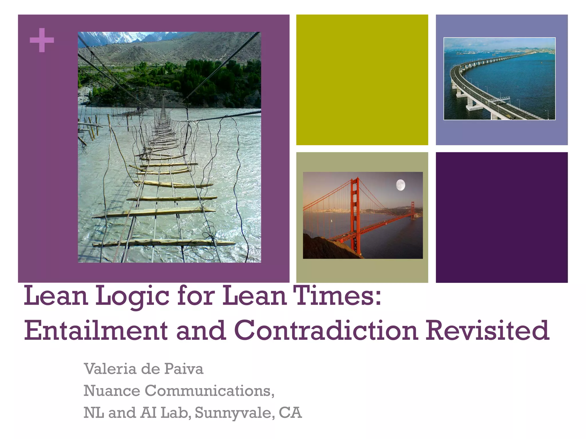 Lean Logic for Lean Times: Entailment and Contradiction Revisited | PDF