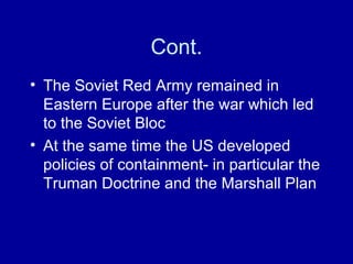 The Origins of the Cold War Stanford lesson 11.1 powerpoint | PPT
