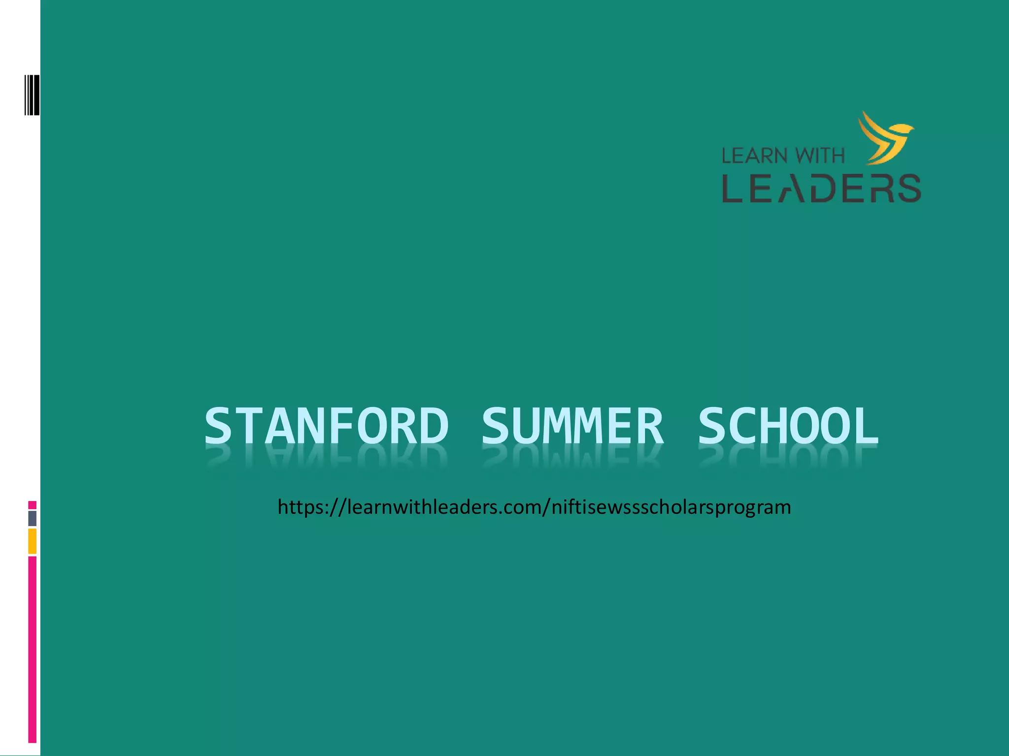 Stanford Summer School | PPT