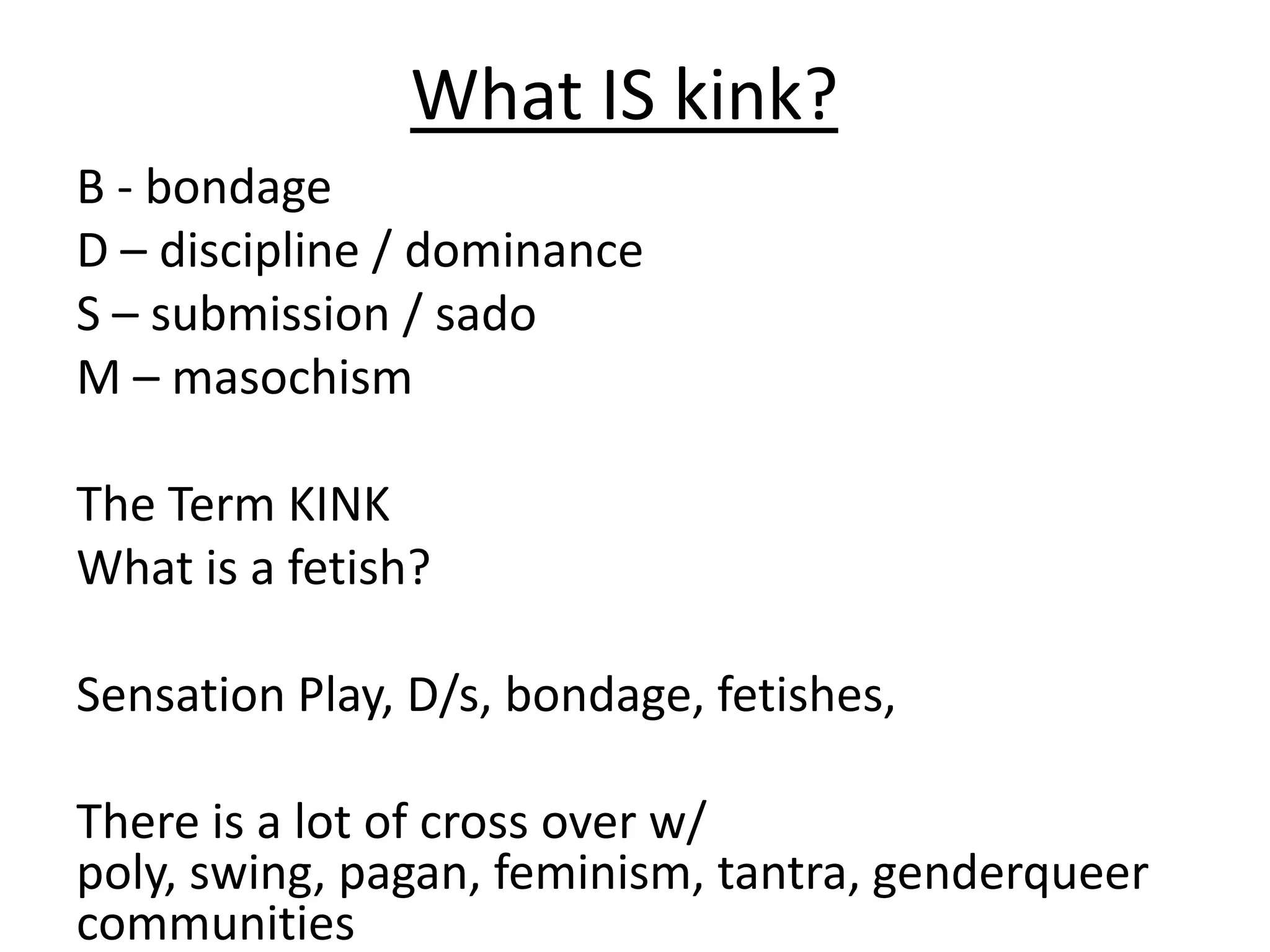 Stanford presentation - Intro to BDSM | PPTX