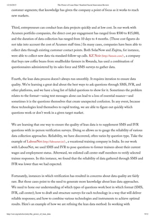 Stanford social innovation review The Power of Lean Data | PDF