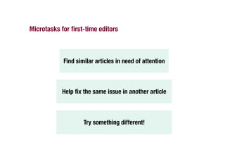Microtasks and new editor engagement | PPT