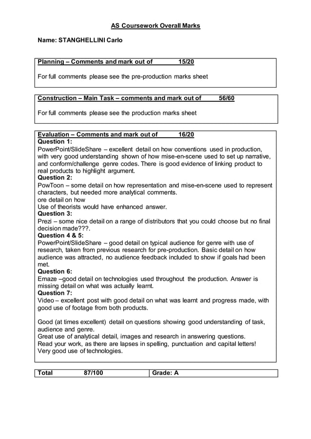 Evaluation and Overall Feedback | PDF