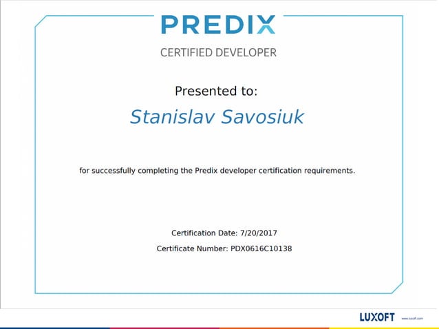 Stanislav Savosyuk Predix The Industrial IoT Platform | PDF