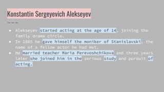 The History of Konstantin Stanislavski | PDF