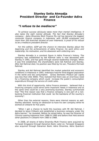 Stanley atmadja profile english v04[1] | PDF | Large Business | Business