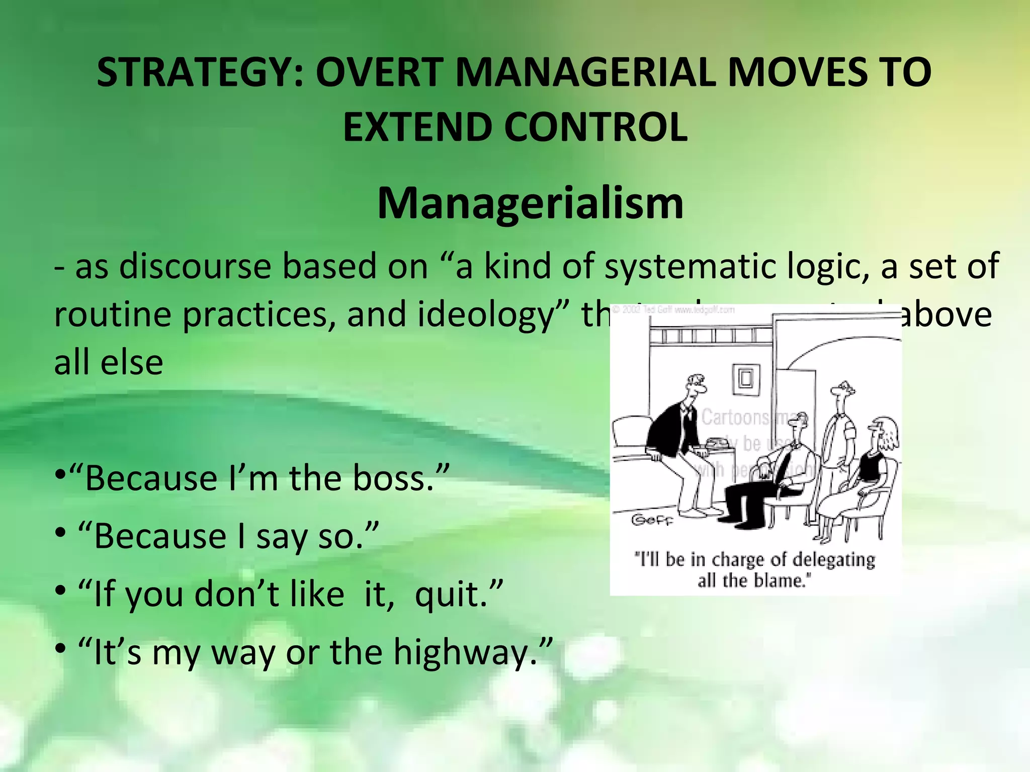Stanley Deetz Managerialism and Organizational Democracy Approach | PPT