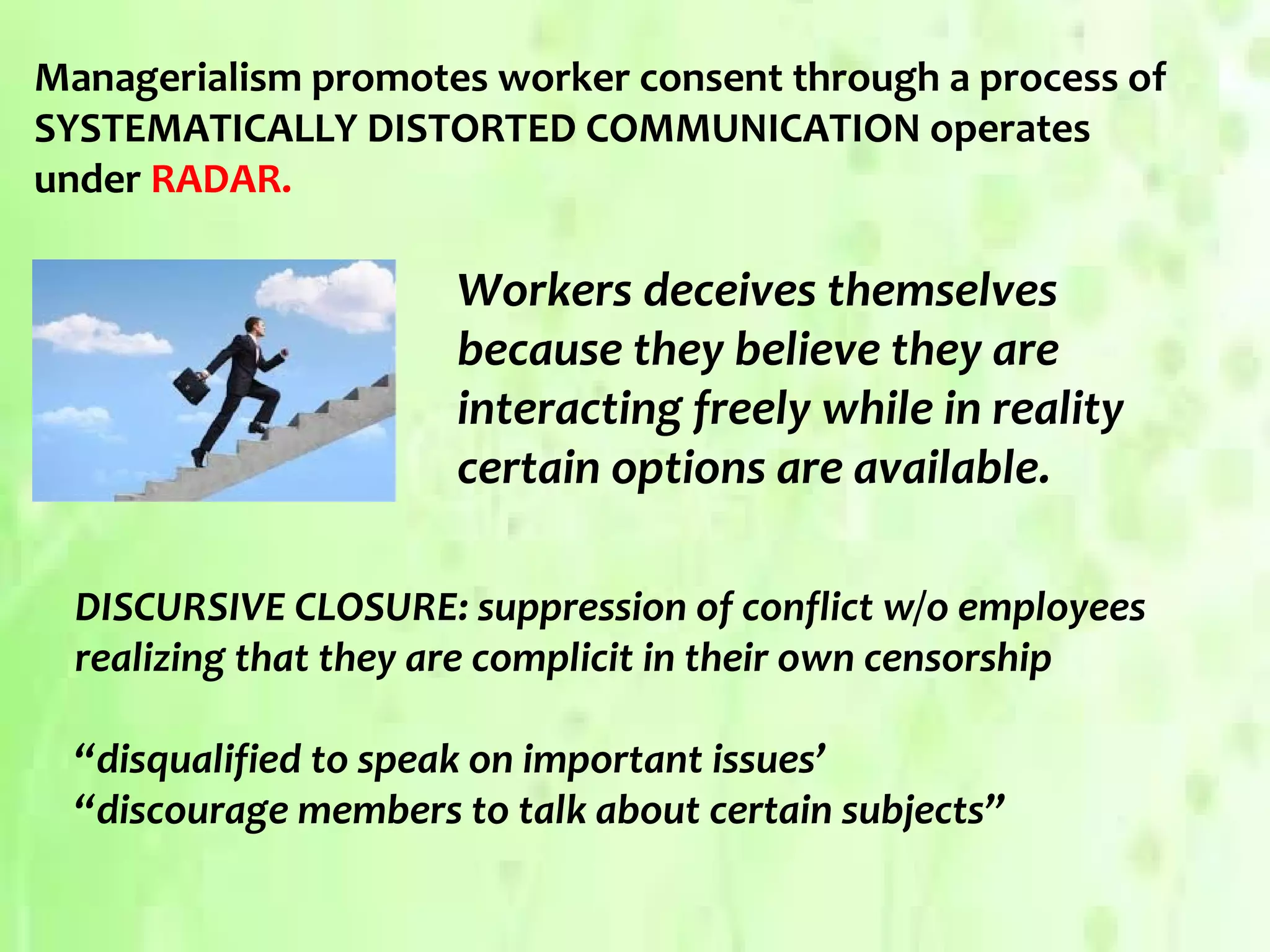 Stanley Deetz Managerialism and Organizational Democracy Approach | PPT