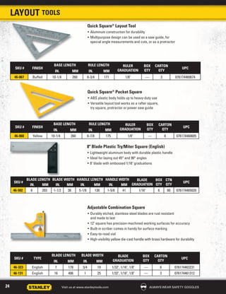 Stanley handtoolscatalog layout_2011 | PDF