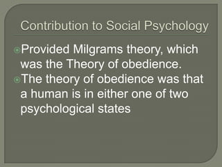 Stanley milgram | PPTX