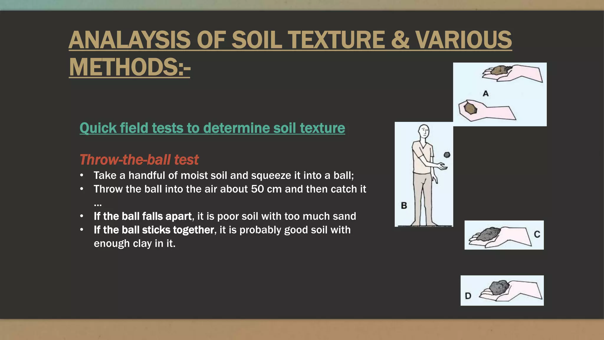 SOIL TEXTURE, TEXTURAL CLASSES ,MECHANICAL ANALYSIS | PPTX | Gardening ...