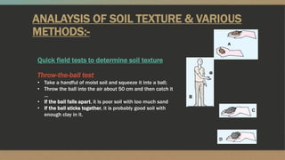 SOIL TEXTURE, TEXTURAL CLASSES ,MECHANICAL ANALYSIS | PPTX | Gardening ...