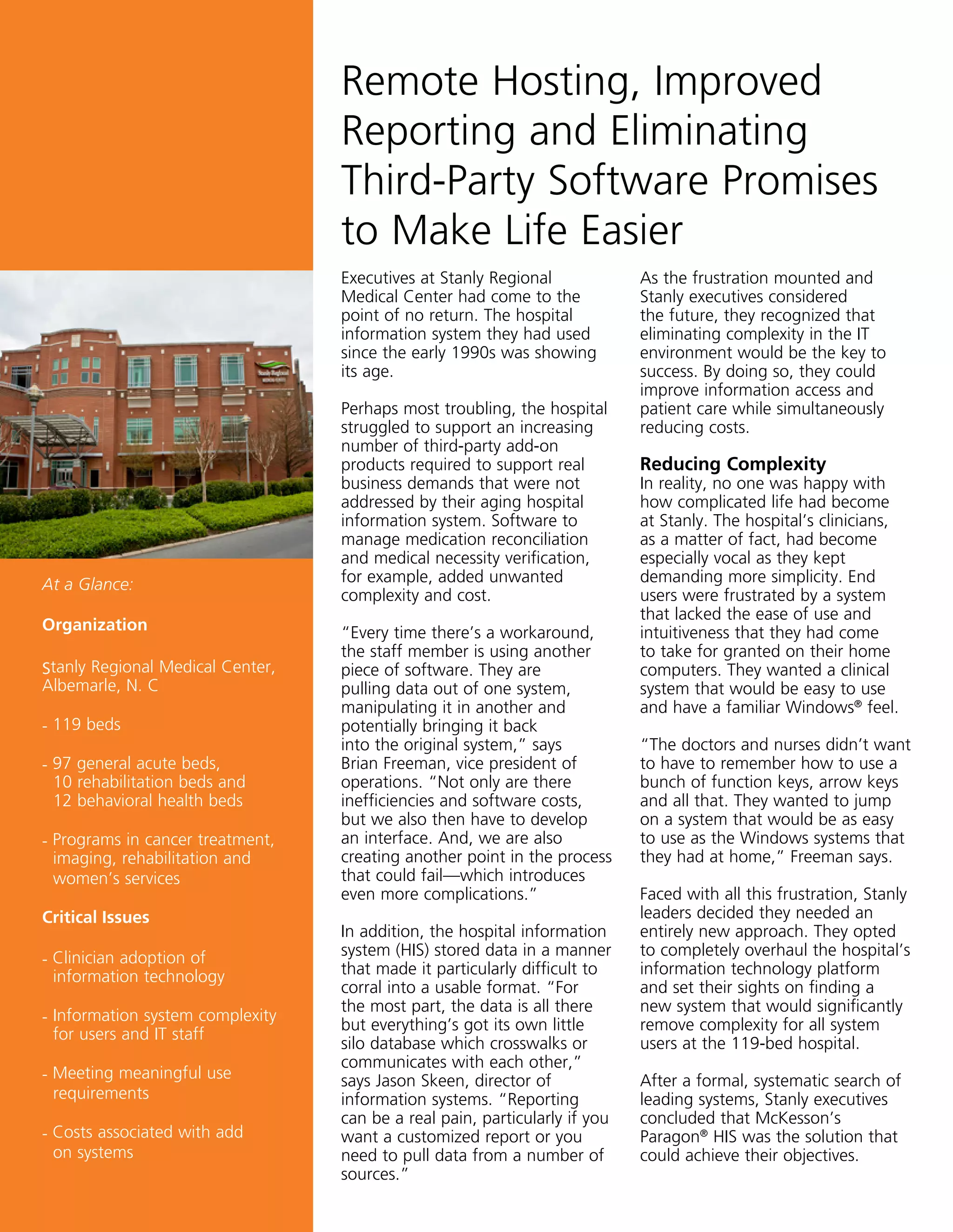 Hospital Information System Case Study | PDF