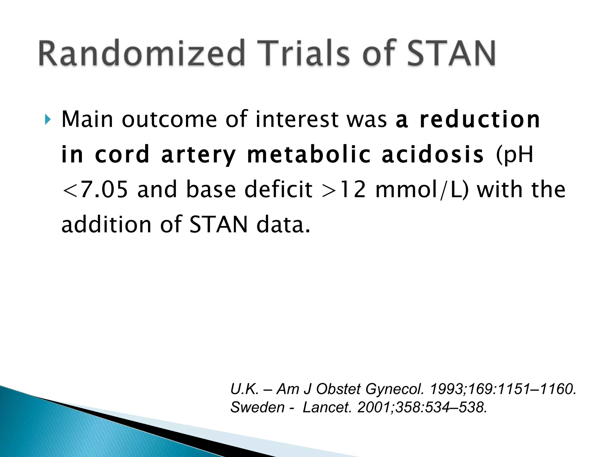 ST Segment Analysis (STAN) for Intrapartum Electronic Fetal Monitoring ...