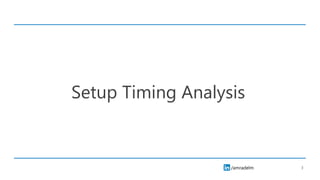 VLSI Static Timing Analysis Setup And Hold Part 2 | PDF