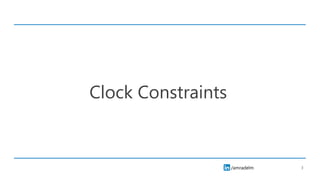 VLSI Static Timing Analysis Timing Checks Part 4 - Timing Constraints | PDF