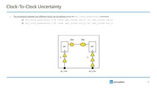 VLSI Static Timing Analysis Timing Checks Part 4 - Timing Constraints | PDF