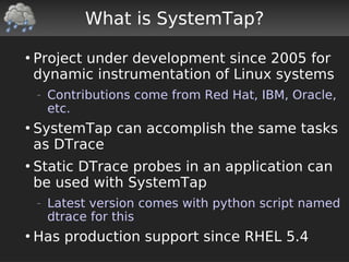 Monitoring MySQL with DTrace/SystemTap | PDF
