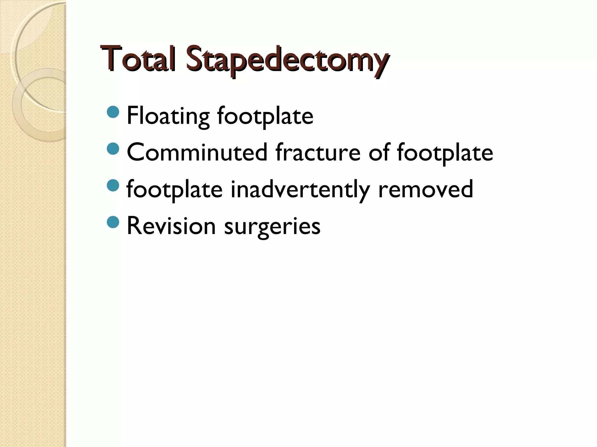 surgical management of ototsclerosis | PPT