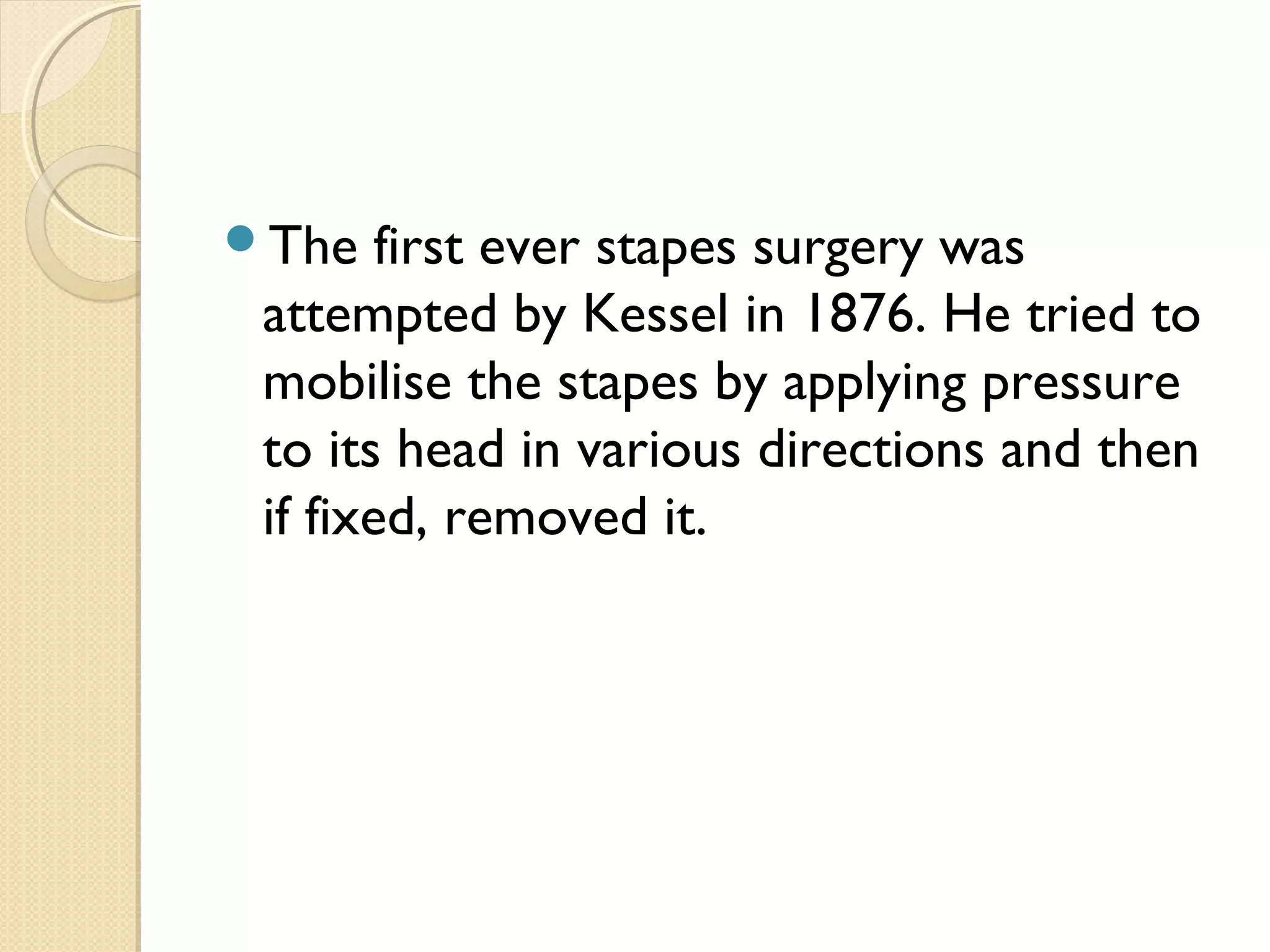surgical management of ototsclerosis | PPT