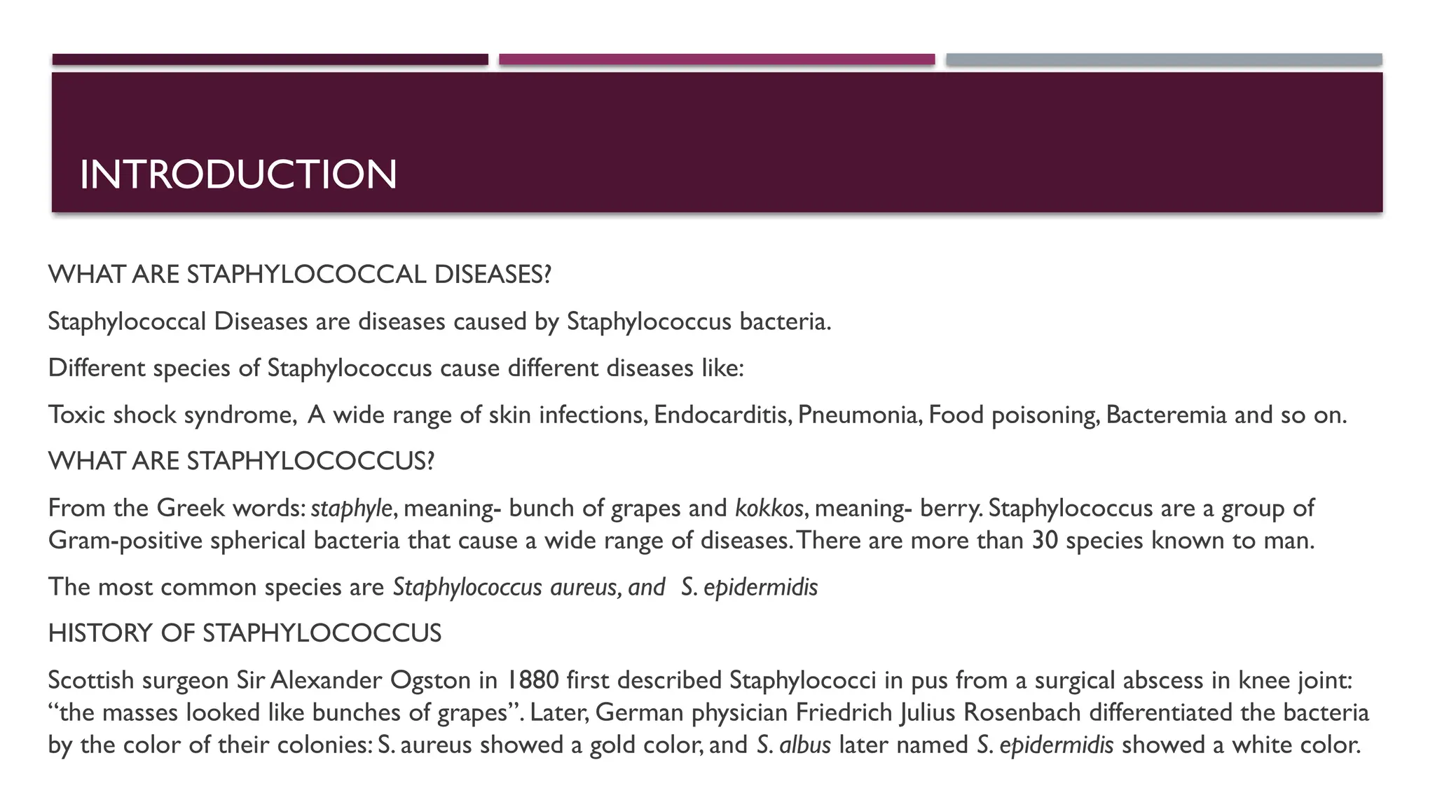 A presentation on STAPHYLOCOCCAL DISEASES.pptx | Infectious Diseases ...