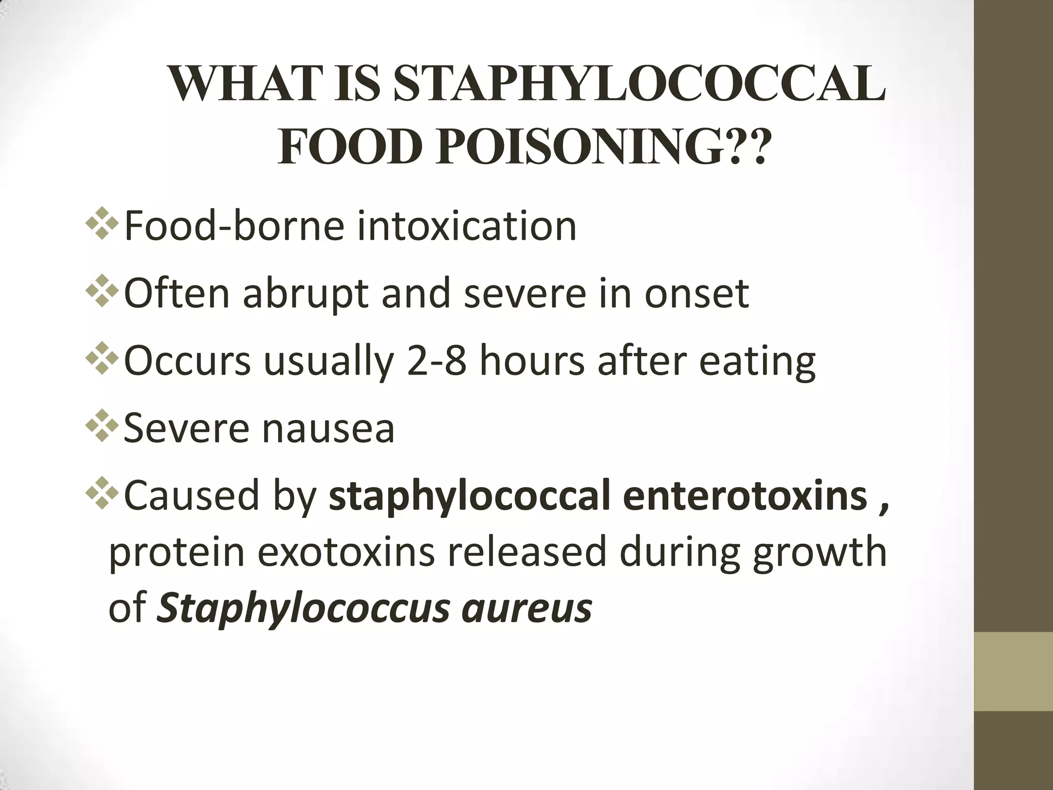 Staphylococcal food poisoning | PPTX