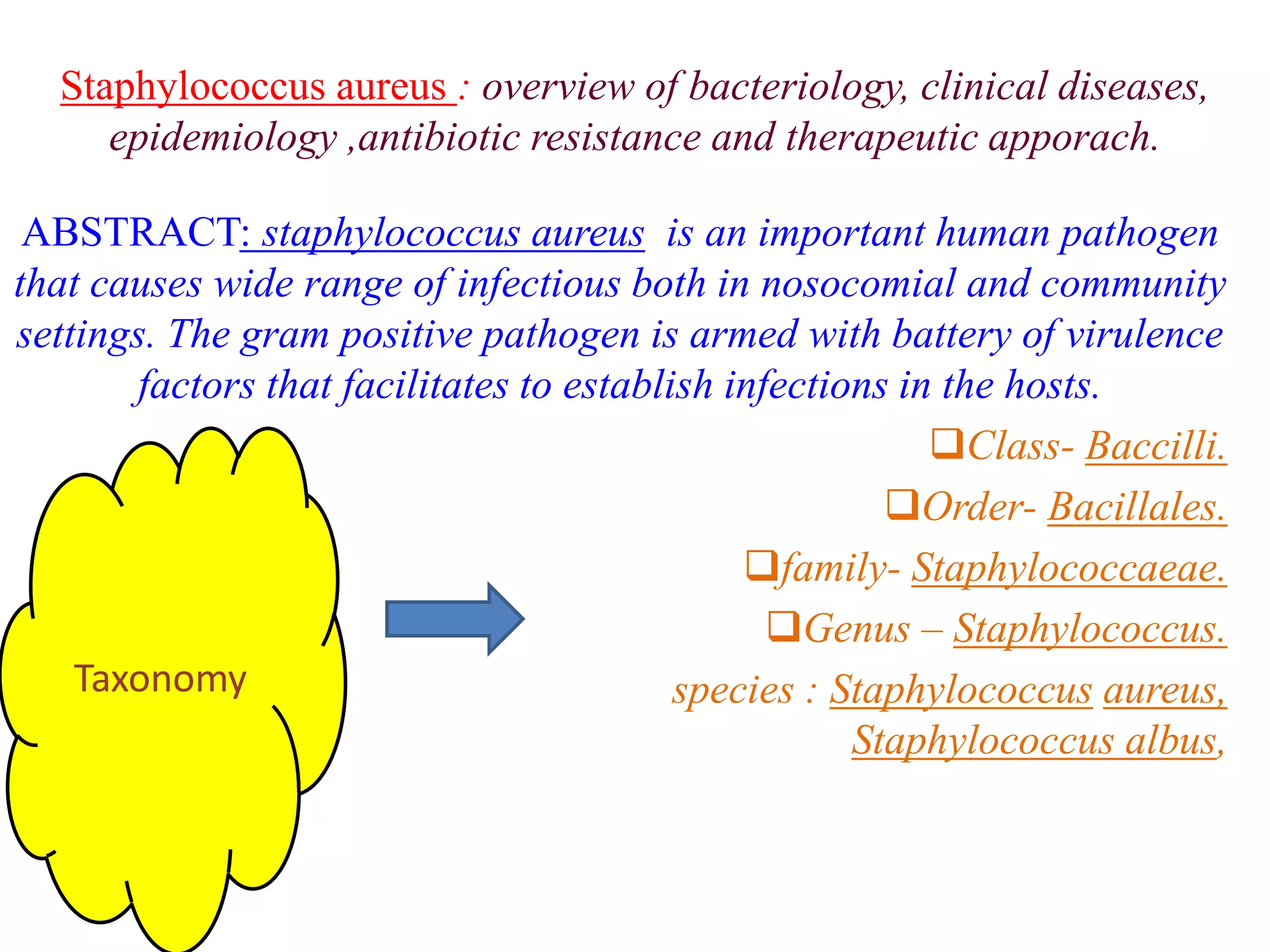 Staphylococcus aureus | PPTX