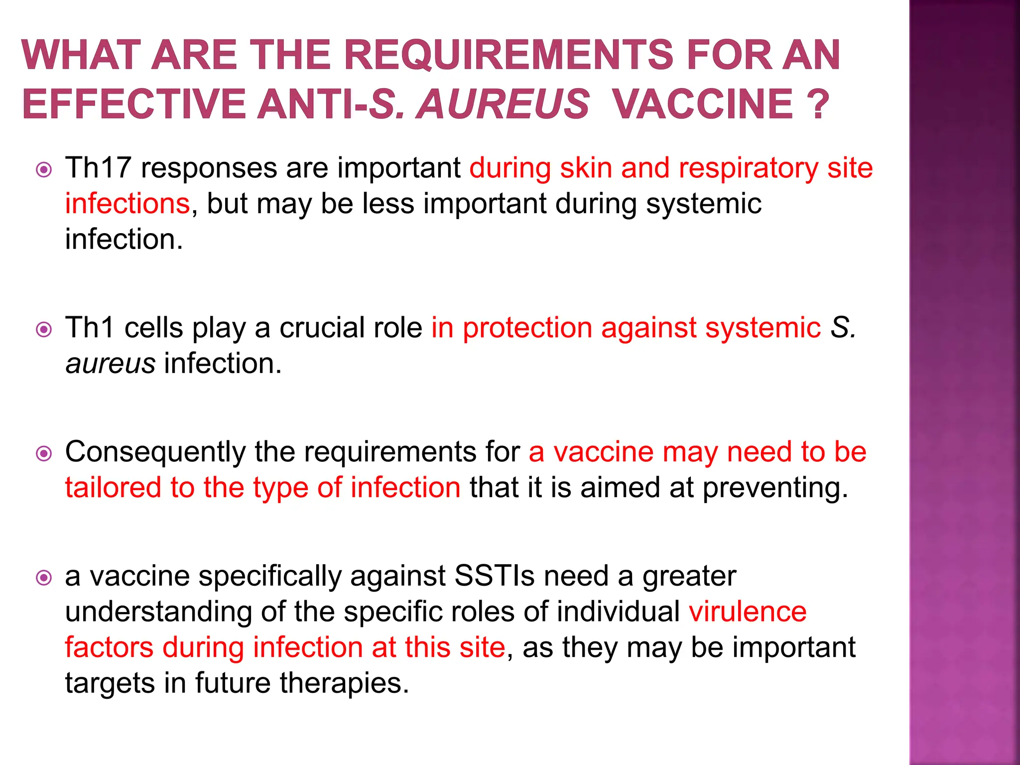 Staphylococcus aureus potential vaccine for skin and soft tissue ...