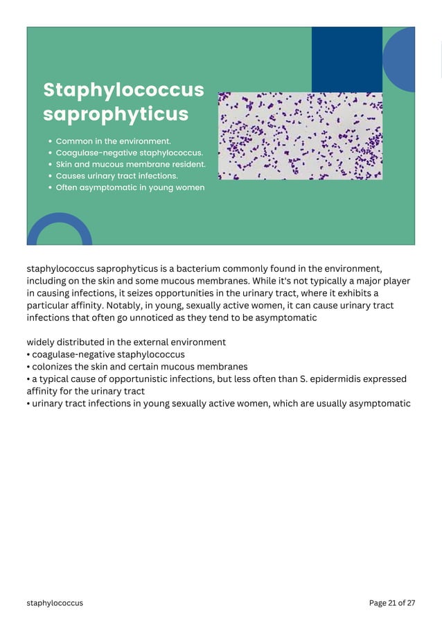 staphylococcus full notes (microbiology) | PDF