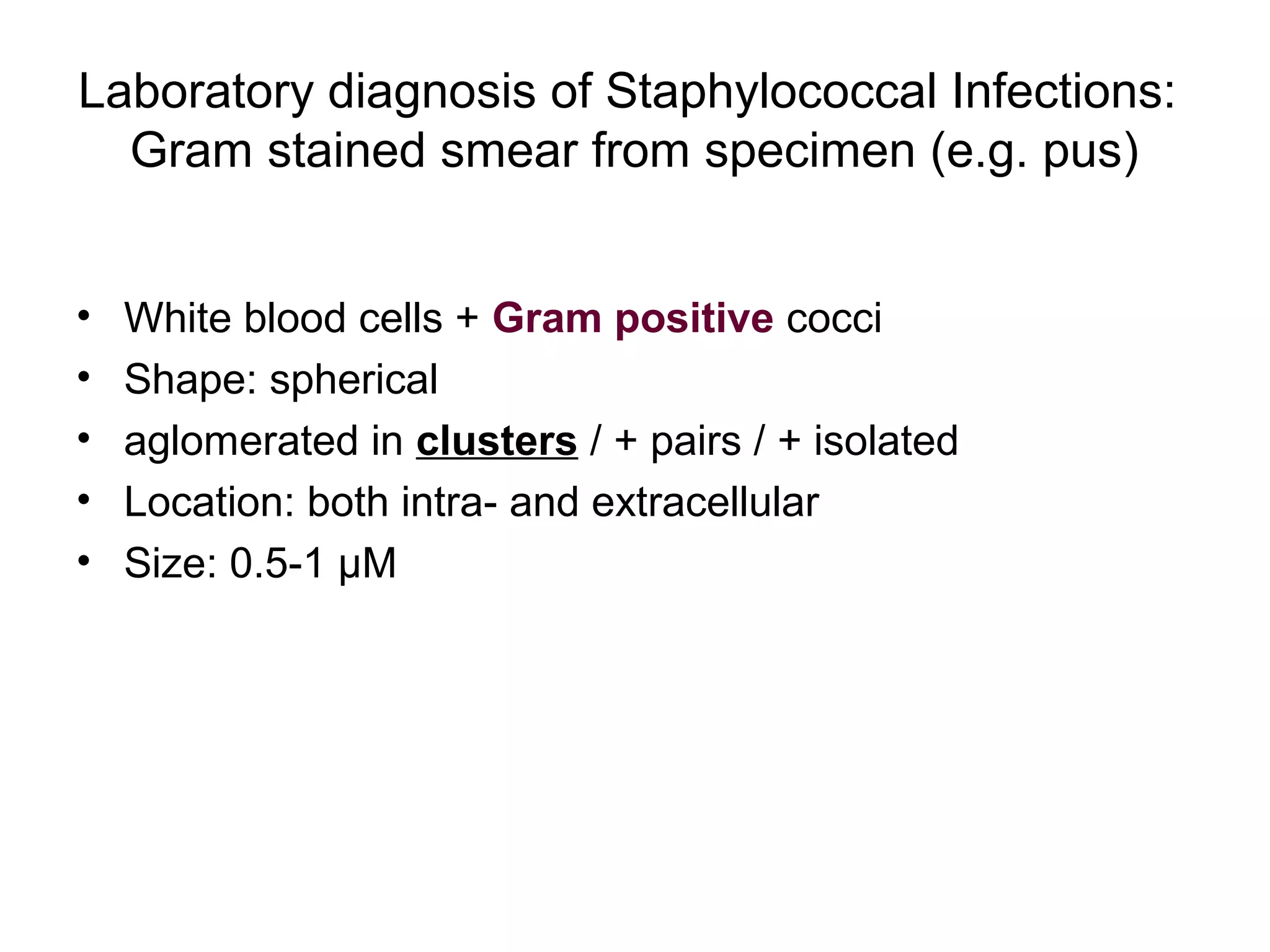 Staphylococcus streptococcus bacteriological diagnosis_i | PPT